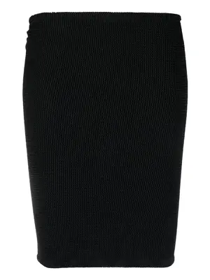 HUNZA G Hunza G Crinkled-Finish Mini Skirt