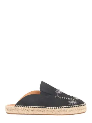 MAISON MARGIELA Embroidered Espadrille Mules - Black