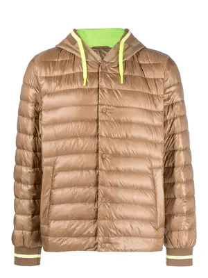 Herno Drawstring Hooded Down Jacket - Neutrals