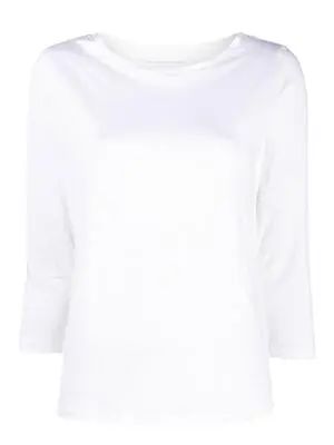 MAJESTIC FILATURES Crop-Sleeve T-Shirt