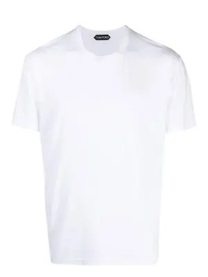 TOM FORD Round-neck Short-sleeve T-shirt - White