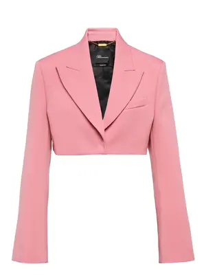 Blumarine Cropped Crêpe Blazer - Pink