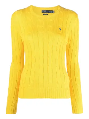 Polo Ralph Lauren Pony Cable-knit Jumper - Yellow
