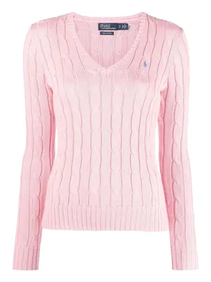 POLO RALPH LAUREN Cable-Knit V-Neck Sweater