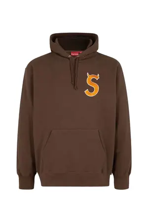 Supreme Logo Hoodie - Brown