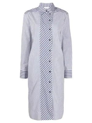 GANNI Striped Shirt Dress - Blue