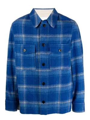 MARANT Gervon Checked Shirt Jacket - Blue