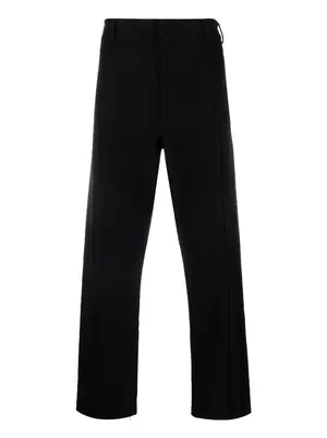 424 Textured Straight Leg Trousers - Black