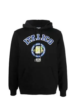 Gcds Graphic-print Hoodie - Black