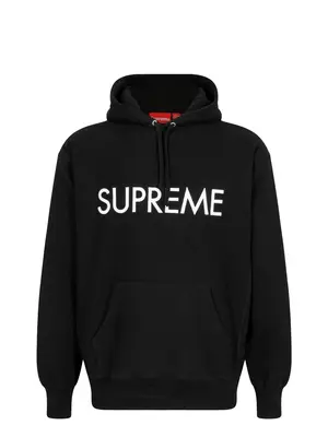 Supreme Capital Logo Hoodie - Black