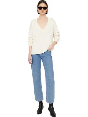ANINE BING Lee Cashmere Sweater - Cream