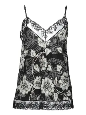 Pinko Paisley Floral Camisole - Black