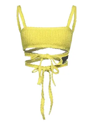Alanui ALANUI Knitted Crop Top Yellow