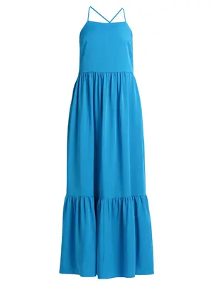 KONTATTO KONTATTO Maxi Trapeze Dress Azure