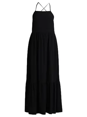 KONTATTO Maxi Trapeze Dress - Black