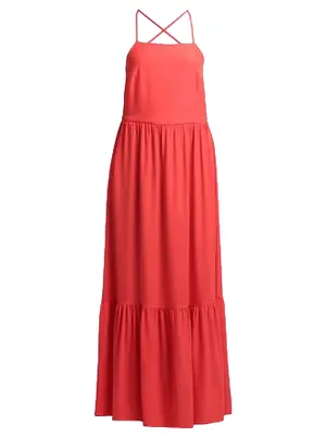 KONTATTO KONTATTO Maxi Trapeze Dress Red