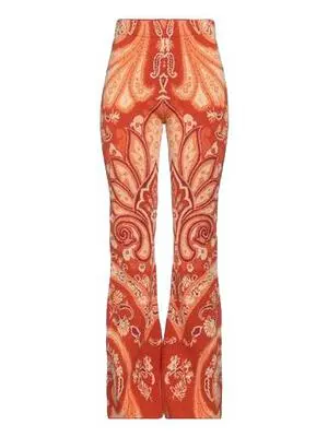 Etro Flared Paisley Knit Pants - Orange