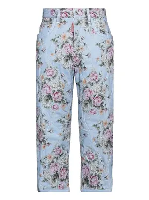 Dsquared2 Floral Print Tapered Trousers - Blue