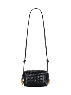 Bottega Veneta Bottega Veneta Mini Loop Bag Black & M Brass