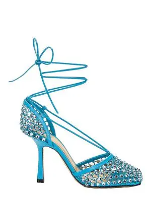 Bottega Veneta Stretch Lace Up Sandal - Pool