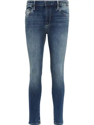 Ag Bleached Skinny Jeans - Blue