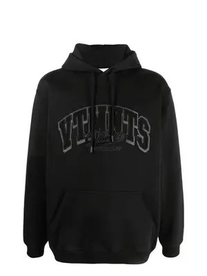 VTMNTS Embroidered Logo Hoodie - Black
