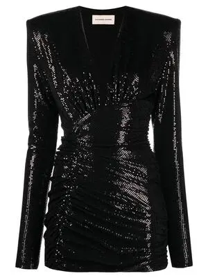 Alexandre Vauthier Sequin-embellished Mini Dress - Black