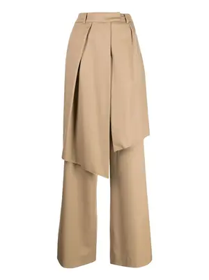 Goen.j Panelled Tailored Trousers - Brown