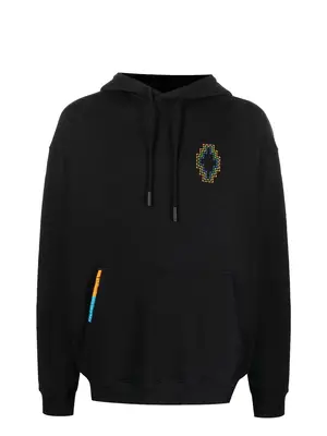 COUNTY OF MILAN Marcelo Burlon Cross-embroidered Hoodie - Black