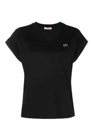 TWINSET Logo-plaque Short-sleeve T-shirt - Black