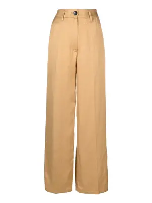 FORTE_FORTE Wide-leg Tailored Trousers - Brown