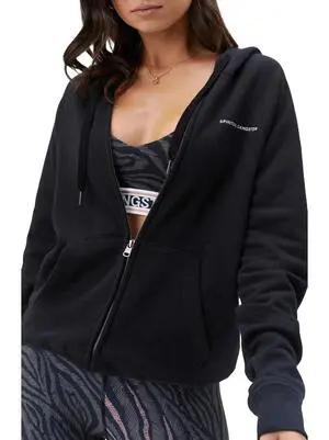 Spiritual Gangster Zip-up Logo Hoodie - Black