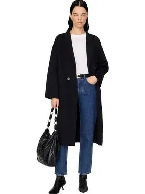ANINE BING Dylan Wool-cashmere Coat - Black Cashmere Blend