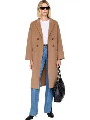 ANINE BING Dylan Wool-cashmere Coat - Camel Cashmere Blend