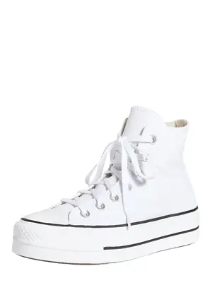 CONVERSE Chuck Taylor All Star Lift High Top Sneakers - White/black/white