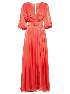 Costarellos Brennie Georgette Midi Dress - Pink