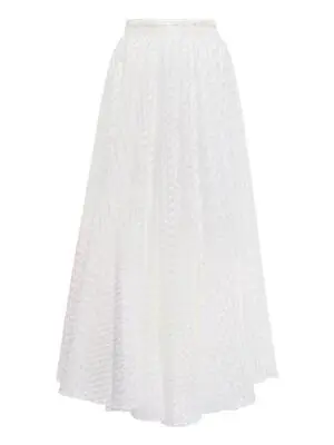 Giambattista Valli Macramé Midi Skirt - White