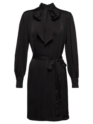 Velvet By Graham & Spencer Evelyn Satin Shirt Mini Dress - Black