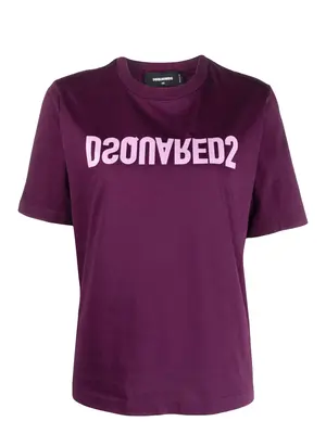 Dsquared2 Reverse Logo-print T-shirt - Purple