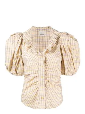 Isabel Marant Catalia Puff-sleeve Blouse - Yellow
