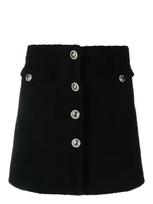 ALESSANDRA RICH Alessandra Rich Button-Up Bouclé Mini Skirt