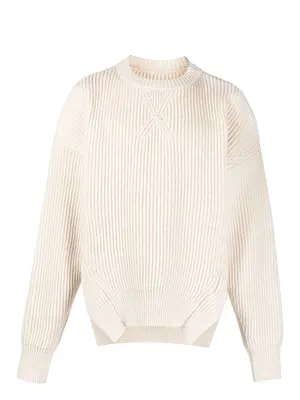 JIL SANDER Ribbed Knit Jumper - Neutrals