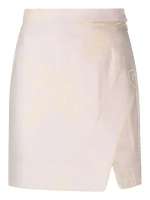 VIVIENNE WESTWOOD Rita Orb-print Wrap Skirt - Neutrals