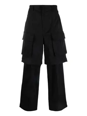 JUUN.J Straight-leg Cargo Trousers - Black