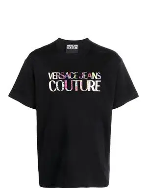 Versace Baroque Logo-print T-shirt - Black