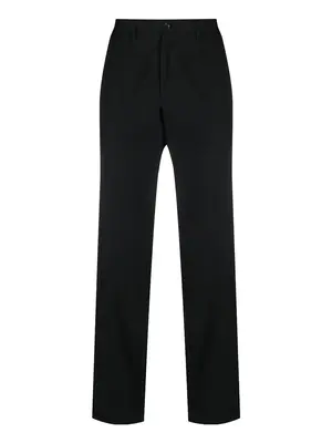 Dolce & Gabbana Tailored Trousers With Logo Tag - Black