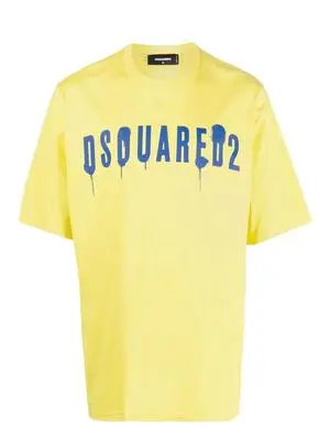 Dsquared2 Logo-print Crew-neck T-shirt - Yellow