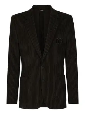 Dolce & Gabbana Portofino Pinstripe Blazer - Black