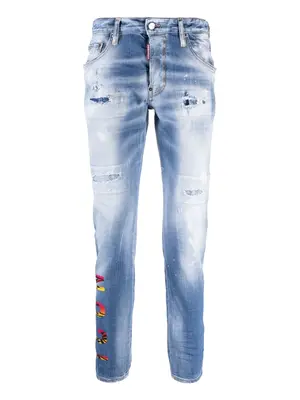 DSQUARED2 DSQUARED2 Icon Printed Slim-Cut Jeans