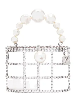 Rosantica Holli Crystal-embellished Mini Bag - Silver